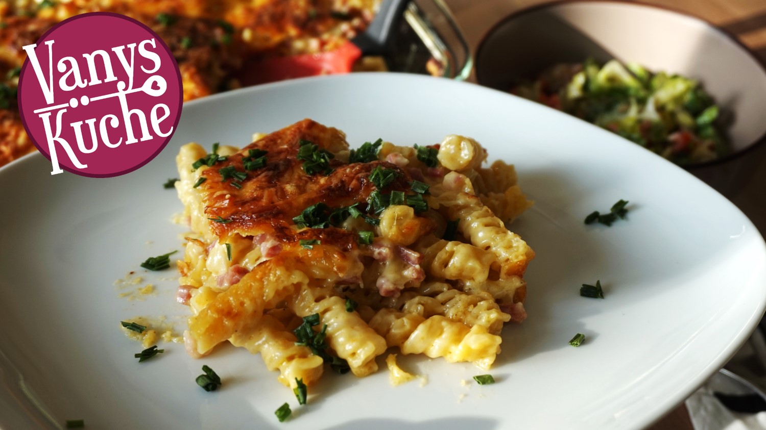 Nudel-Schinken-Gratin - Vanys Küche - Rezeptideen mit Videoanleitung